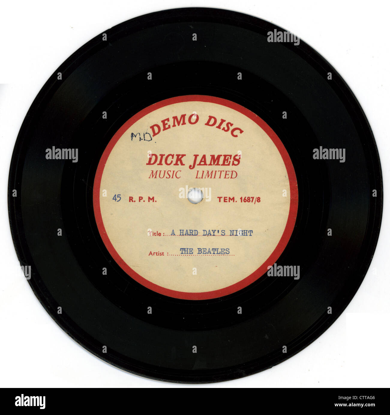 000907 - The Beatles 1964 Dick James Demo Record for A Hard Day's Night ...