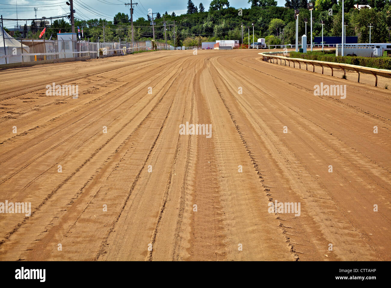 Race track for the chuckwagon race in Calgary Stampede Stock Photo - Alamy