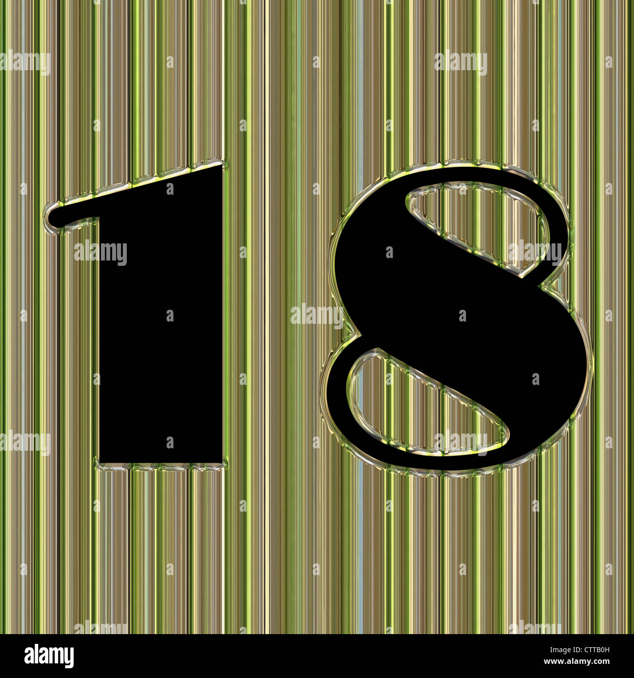 Abstract glass background with number 18 and space for your text Stock ...