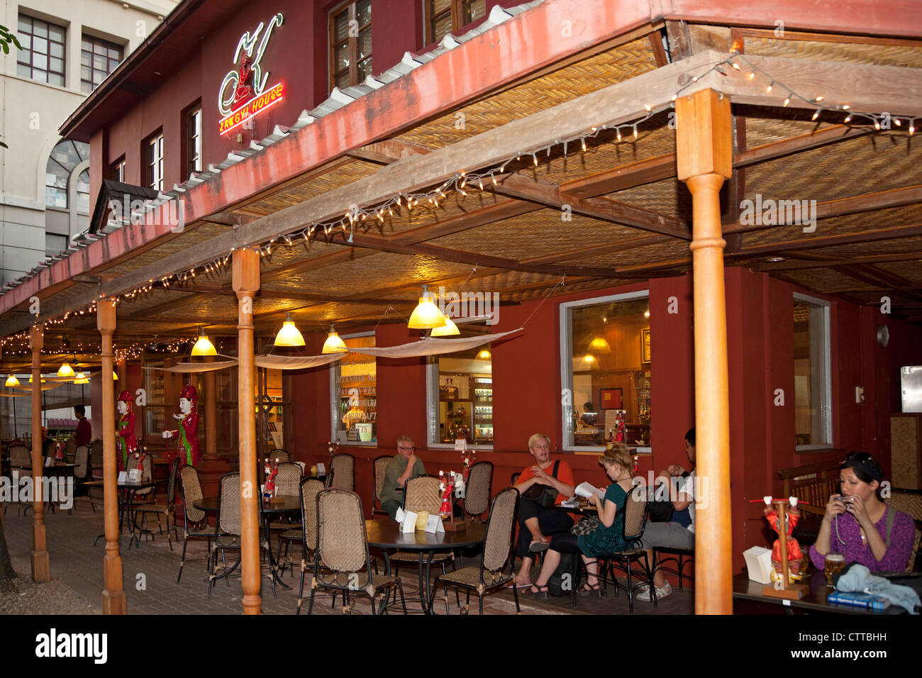 Reataurant and cafe, Yangon, Myanmar Stock Photo - Alamy