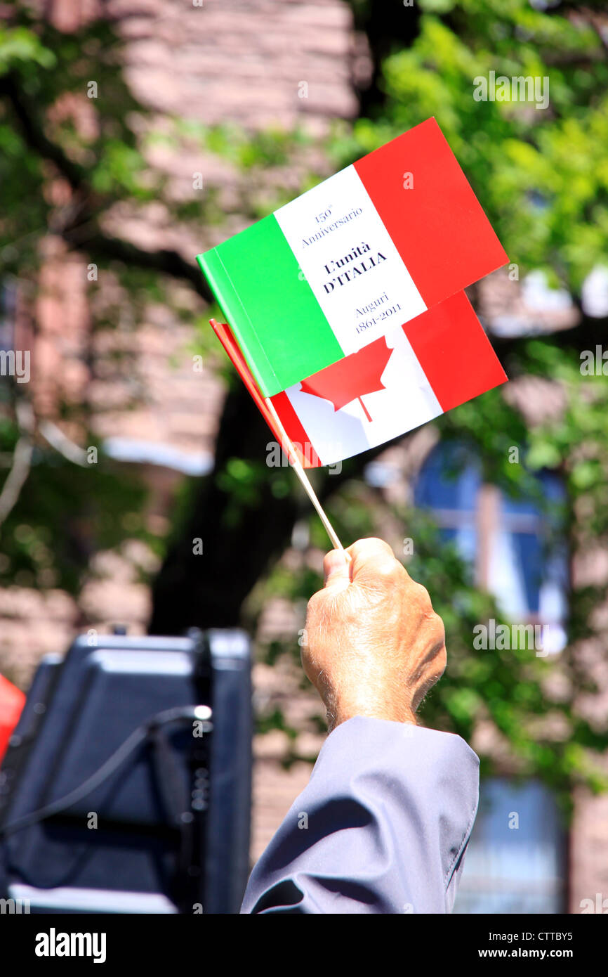 Italian and Canadian Flags Stock Photo - Alamy