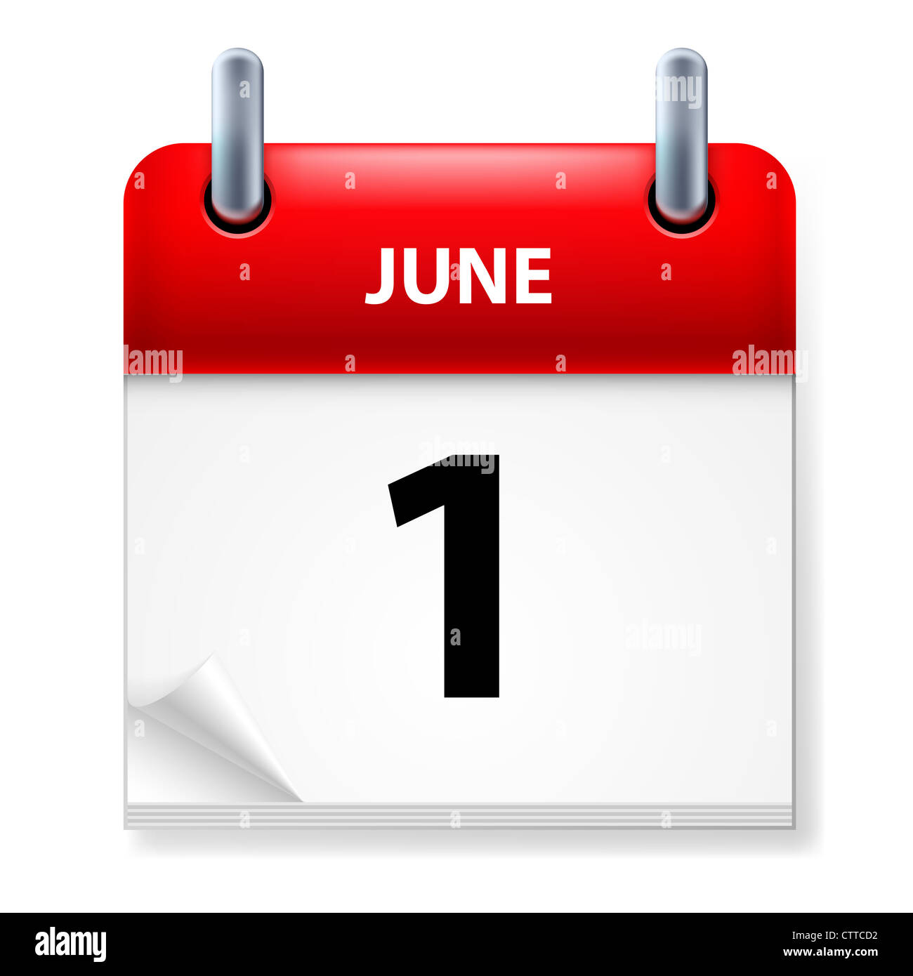 First June in Calendar icon on white background Stock Photo - Alamy