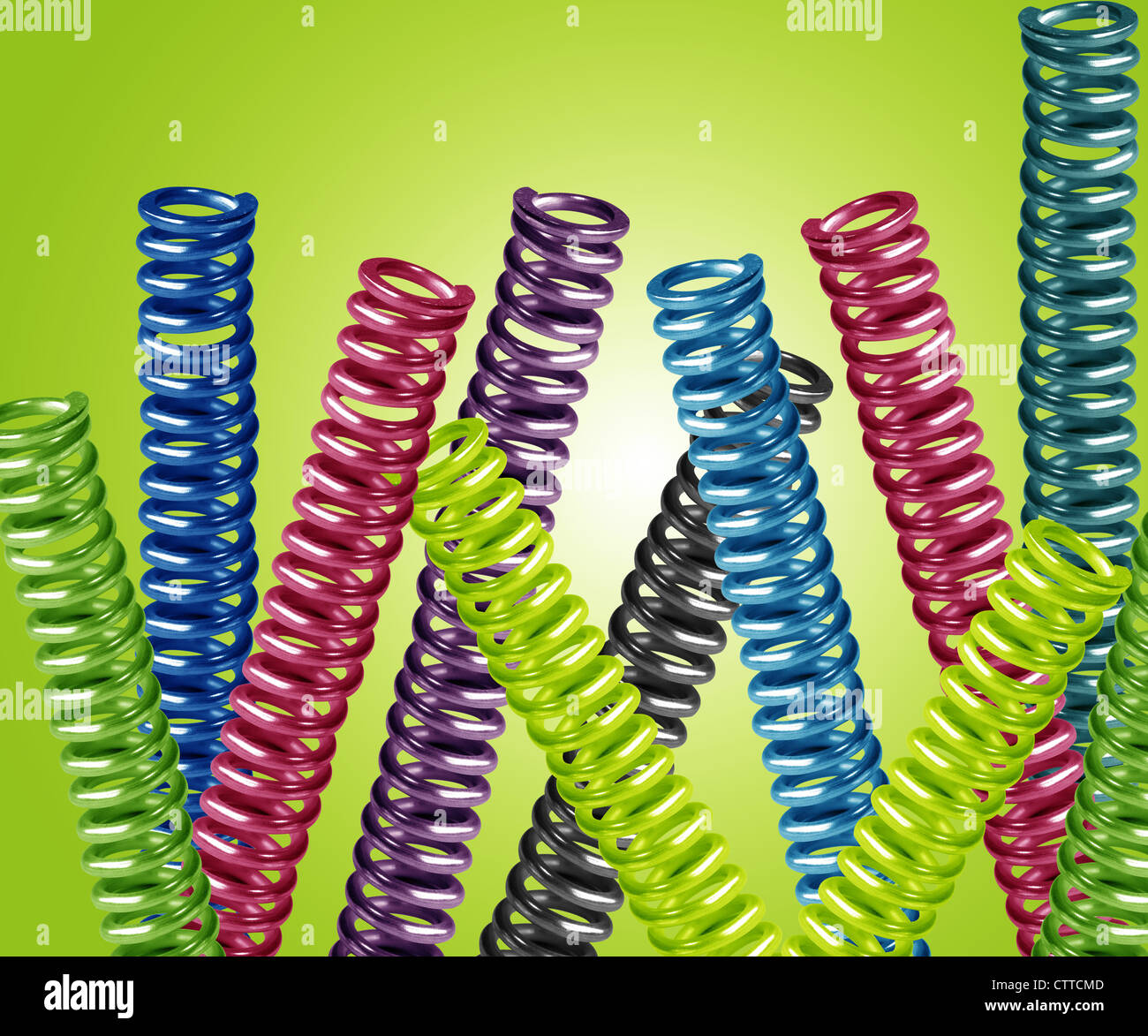 multicolored metal springs Stock Photo - Alamy