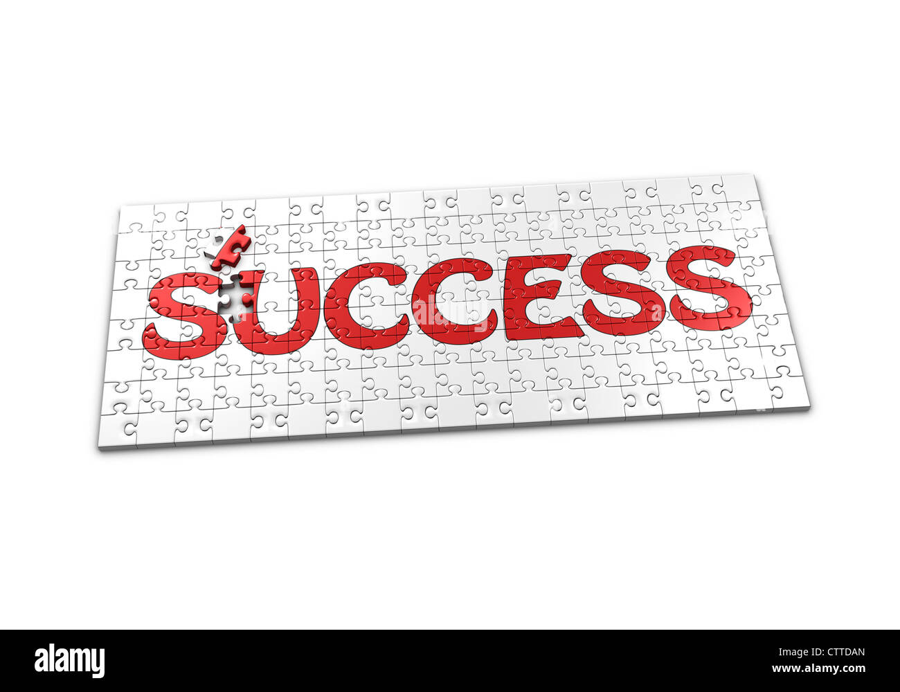 A Puzzle projecting the word success with a separated piece Stock Photo ...