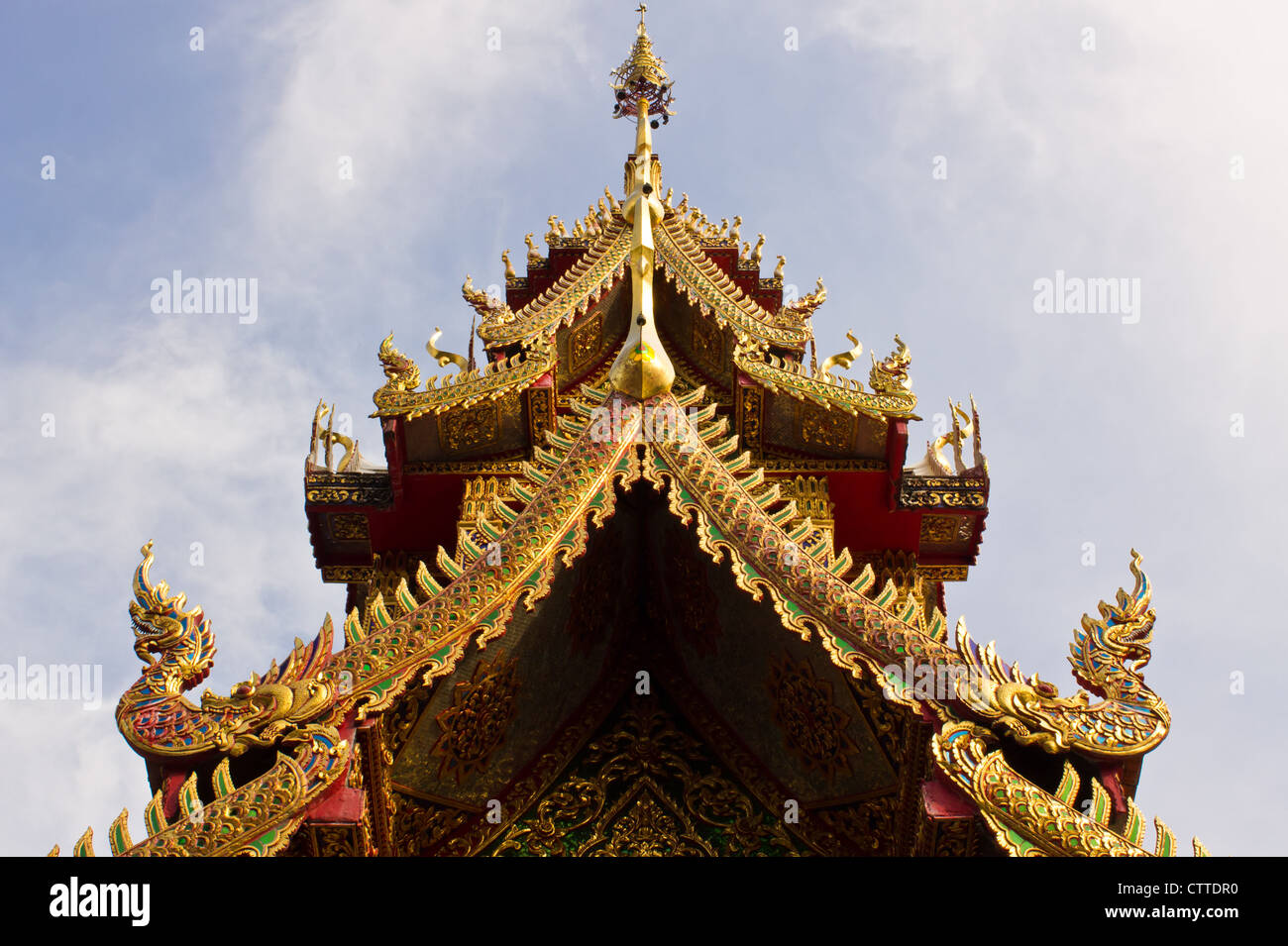 Ubosot in Wat chaimongkol Stock Photo - Alamy