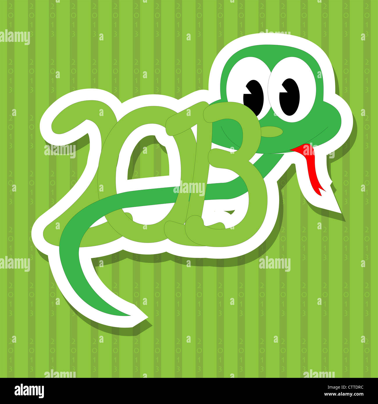 Cute snake symbol 2013 year hi-res stock photography and images - Alamy
