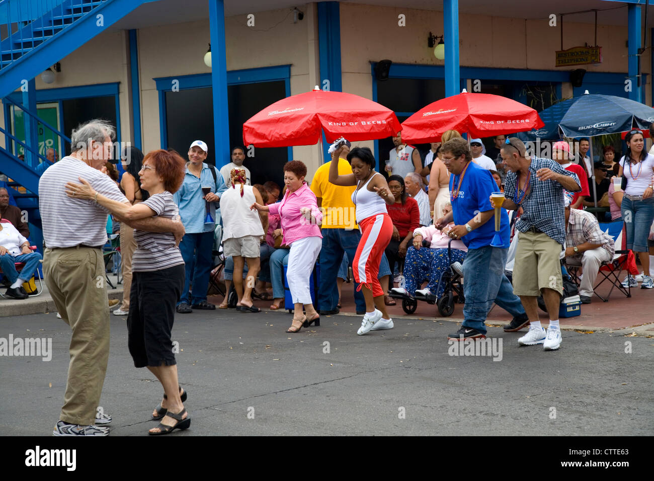 Old Fashion Hispanic Latin Street Dance in Old Town;Kissimmee;Florida ...