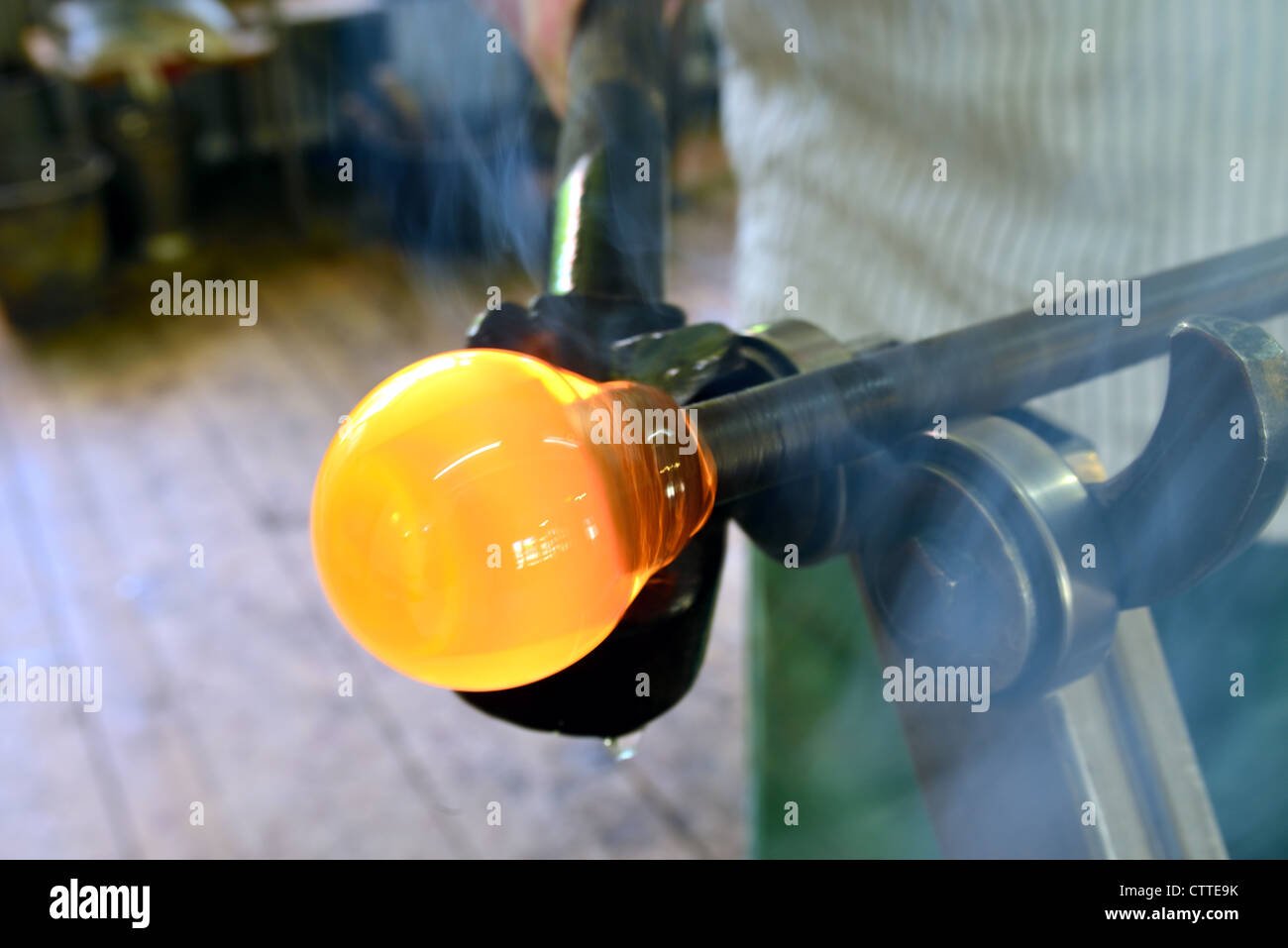 The making of a glass ball Stock Photo - Alamy