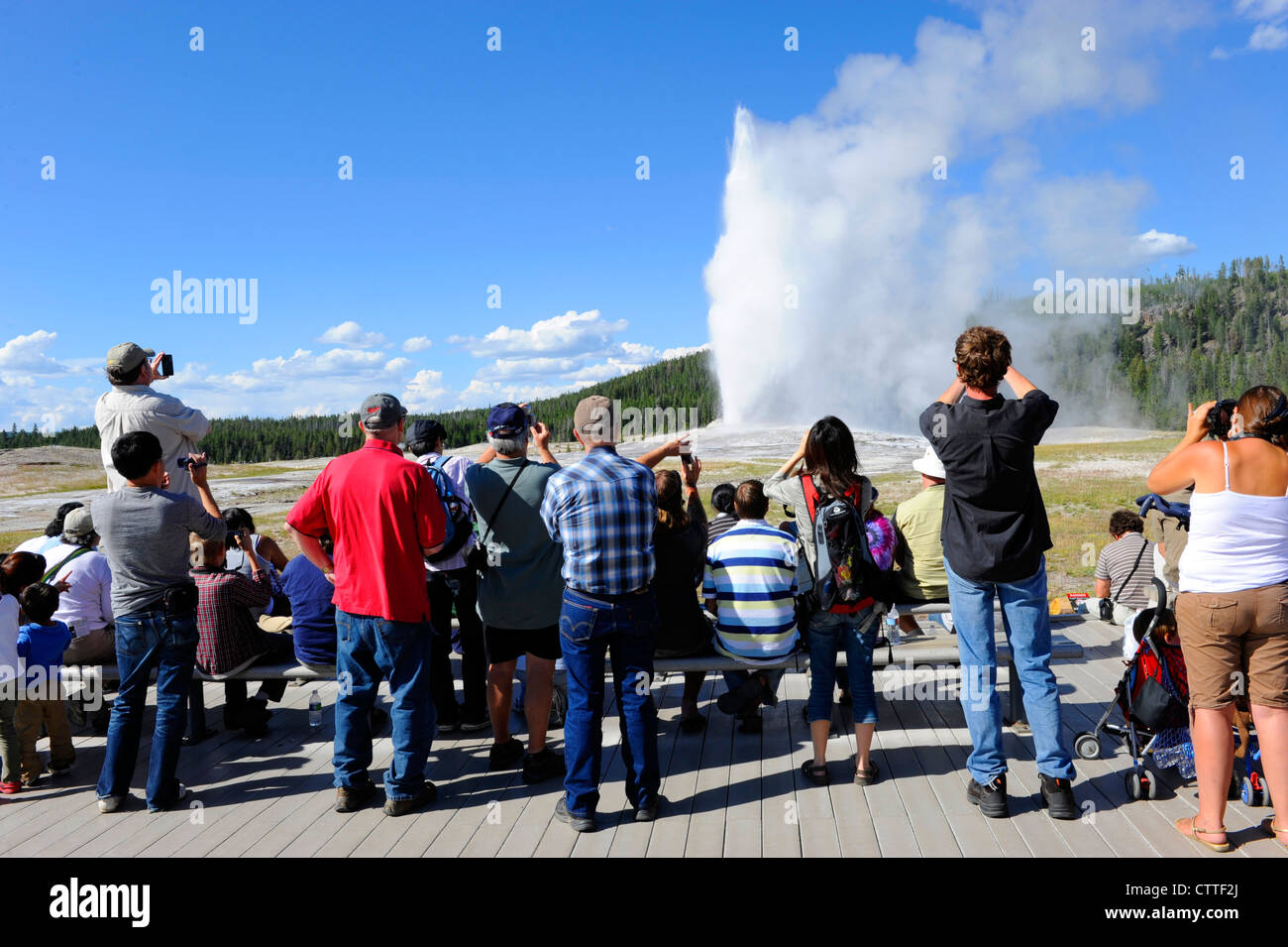 Old Faithful Geyser Yellowstone National Park Wyoming WY United States ...