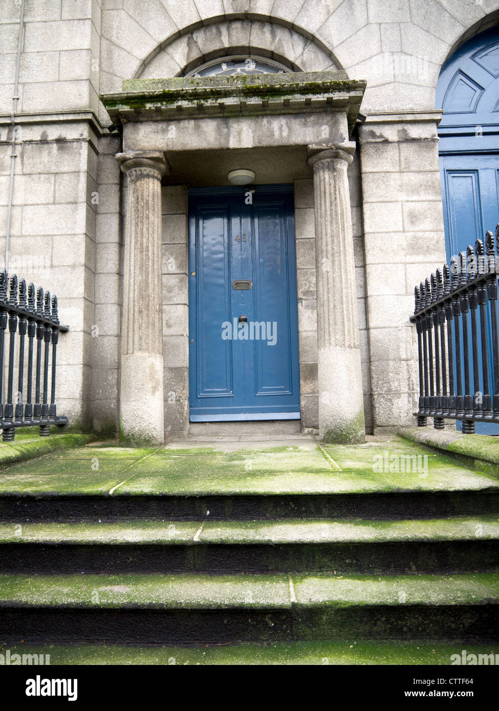Door on Georgian Terrace House in Dublin the capital city of Ireland ...