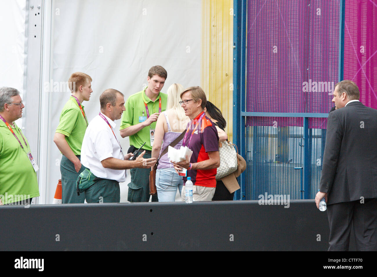 G4S security guards on Olympic duty outside the Hilton Hotel, Park Lane ...