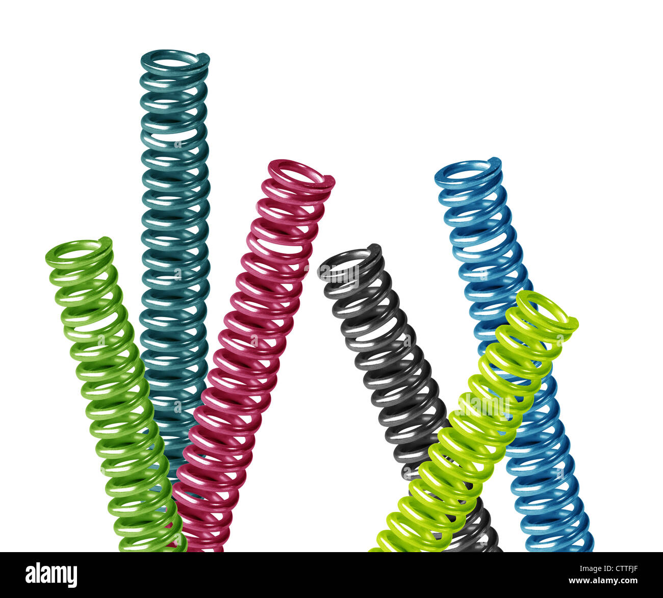 multicolored metal springs Stock Photo - Alamy