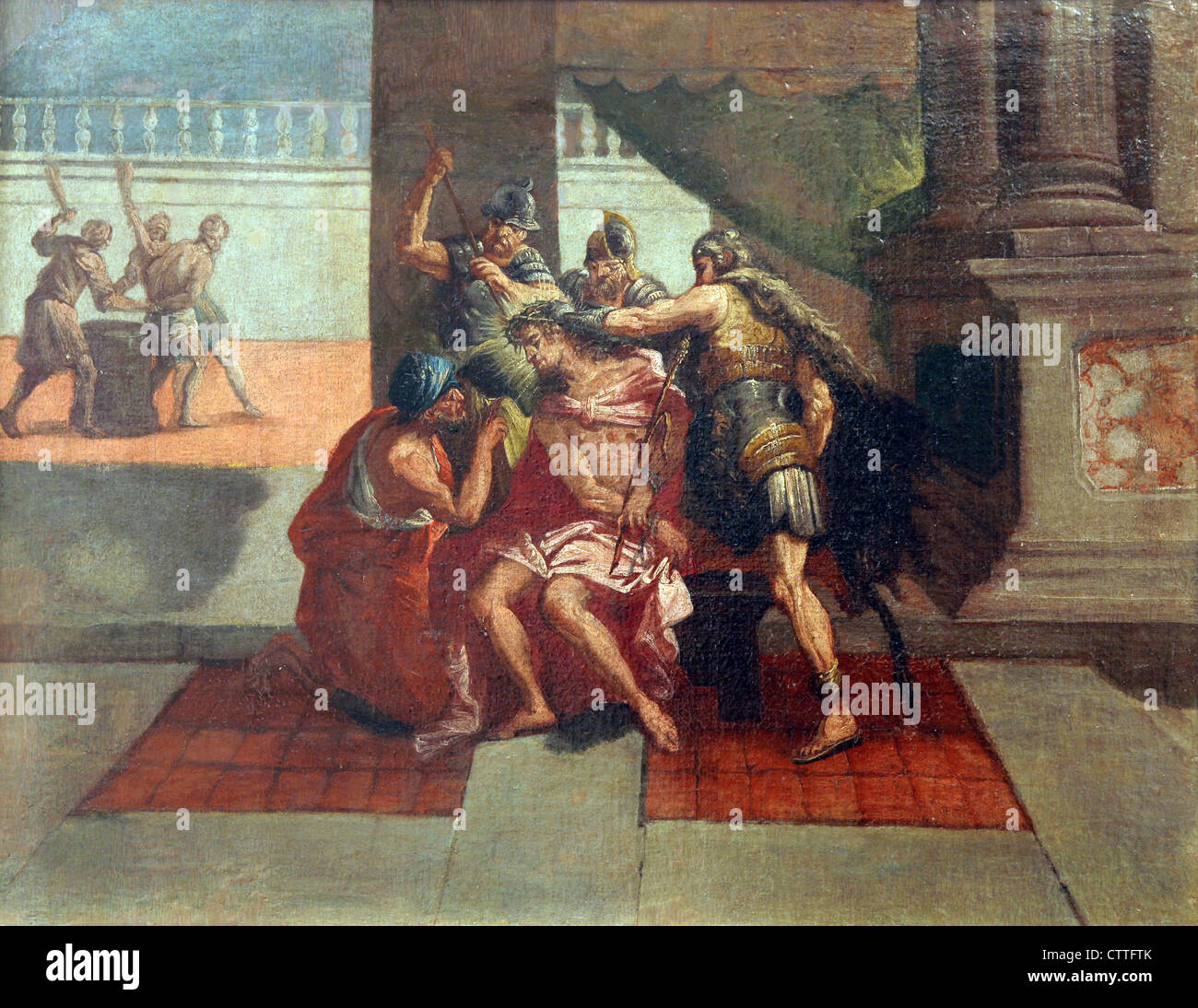 1st Stations of the Cross, Jesus is condemned to death Stock Photo - Alamy