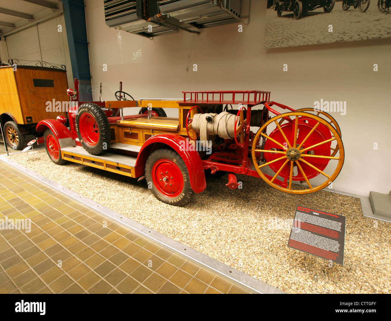 The 1930 Skoda 154 fire engine, displayed at the National Technical ...