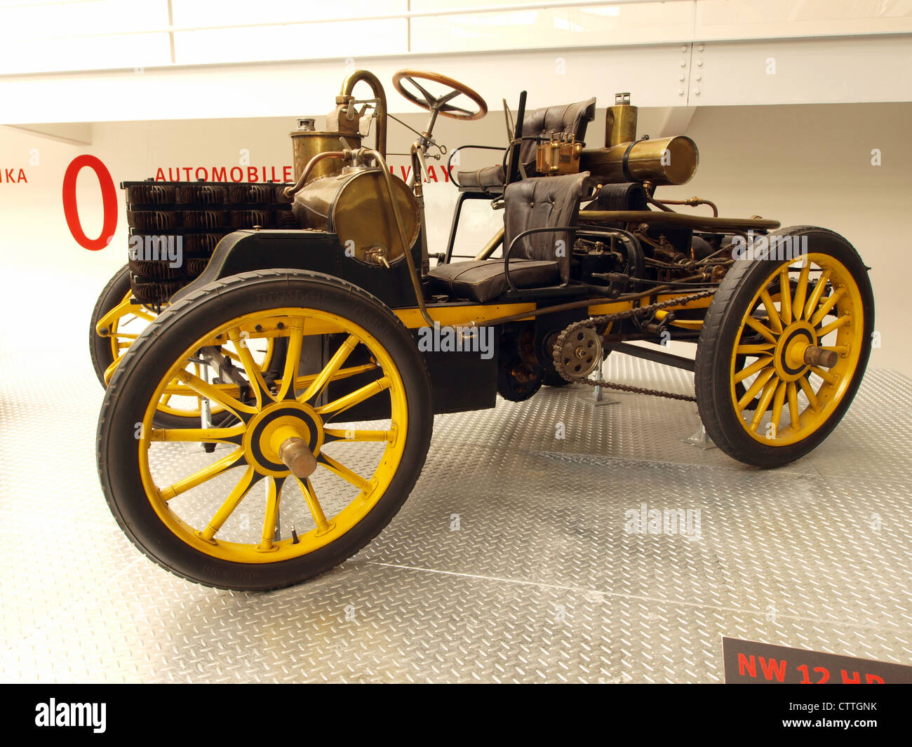 The 1900 NW 12 HP Rennzweier N is an early automobile on display at the ...