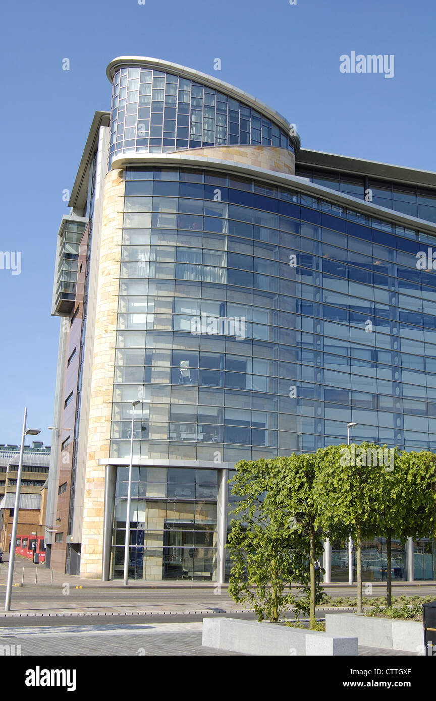 Office building on the Broomielaw at Atlantic Quay in Glasgow, Scotland ...