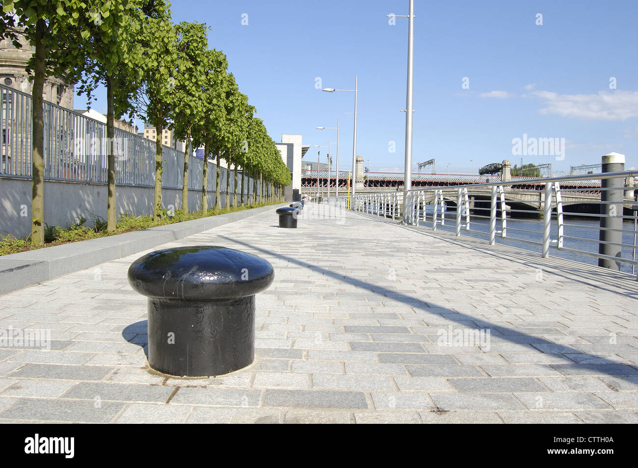Waterfront promenade at Atlantic Quay in Glasgow, Scotland Stock Photo ...