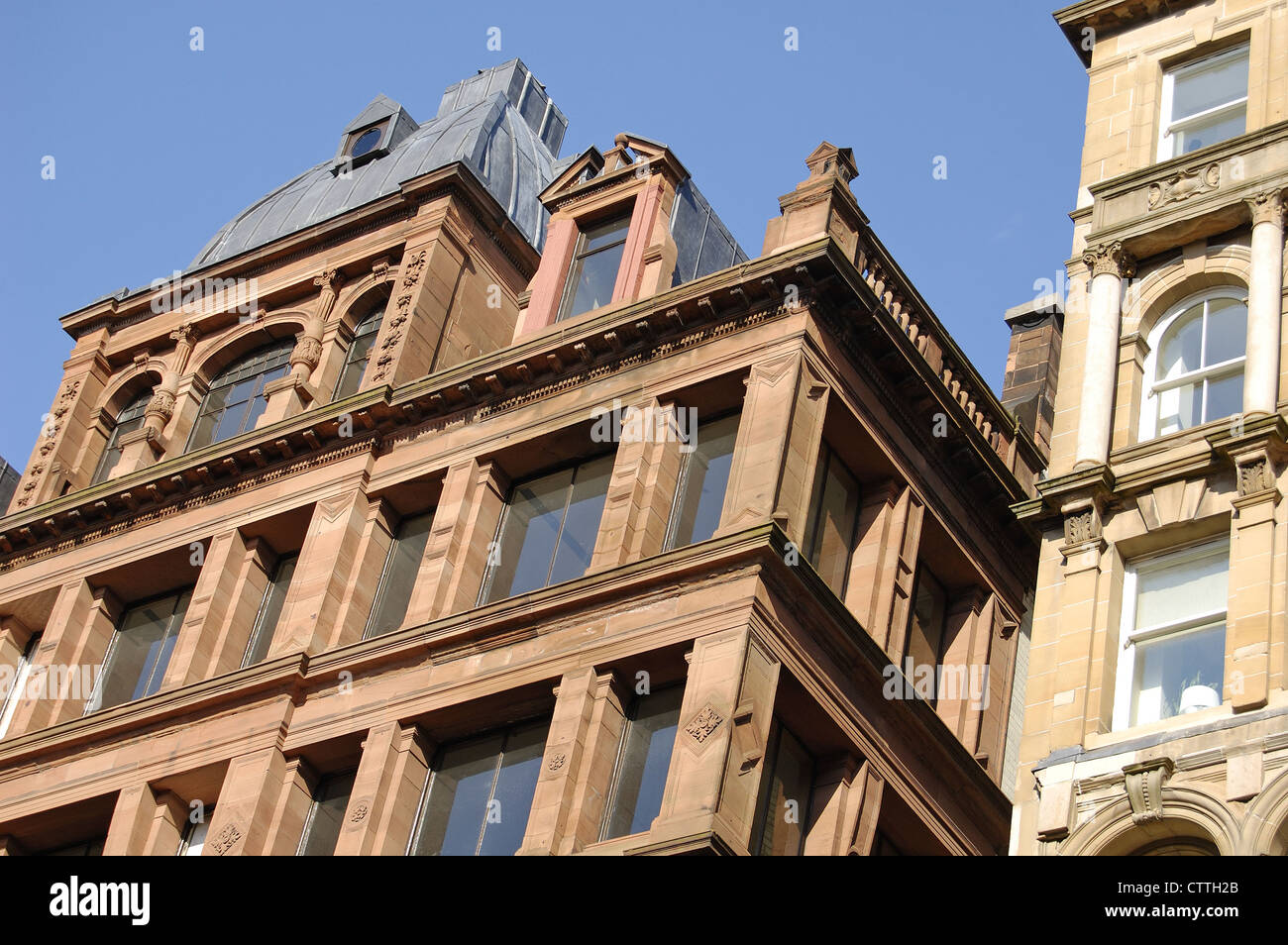 Traditional city centre sandstone buildings in Glasgow, Scotland Stock ...