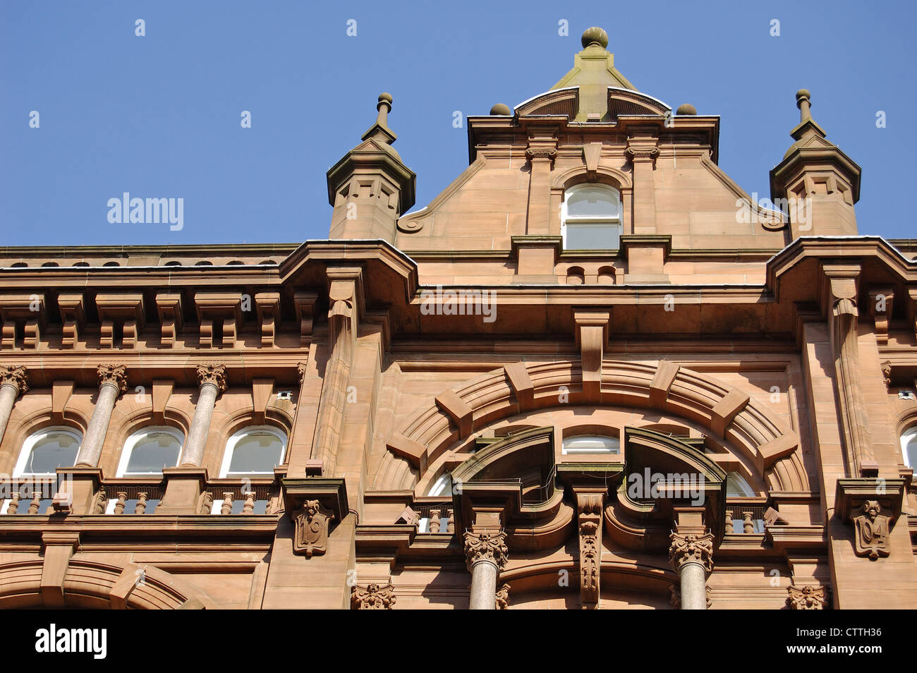 Traditional city centre sandstone building in Glasgow, Scotland Stock ...