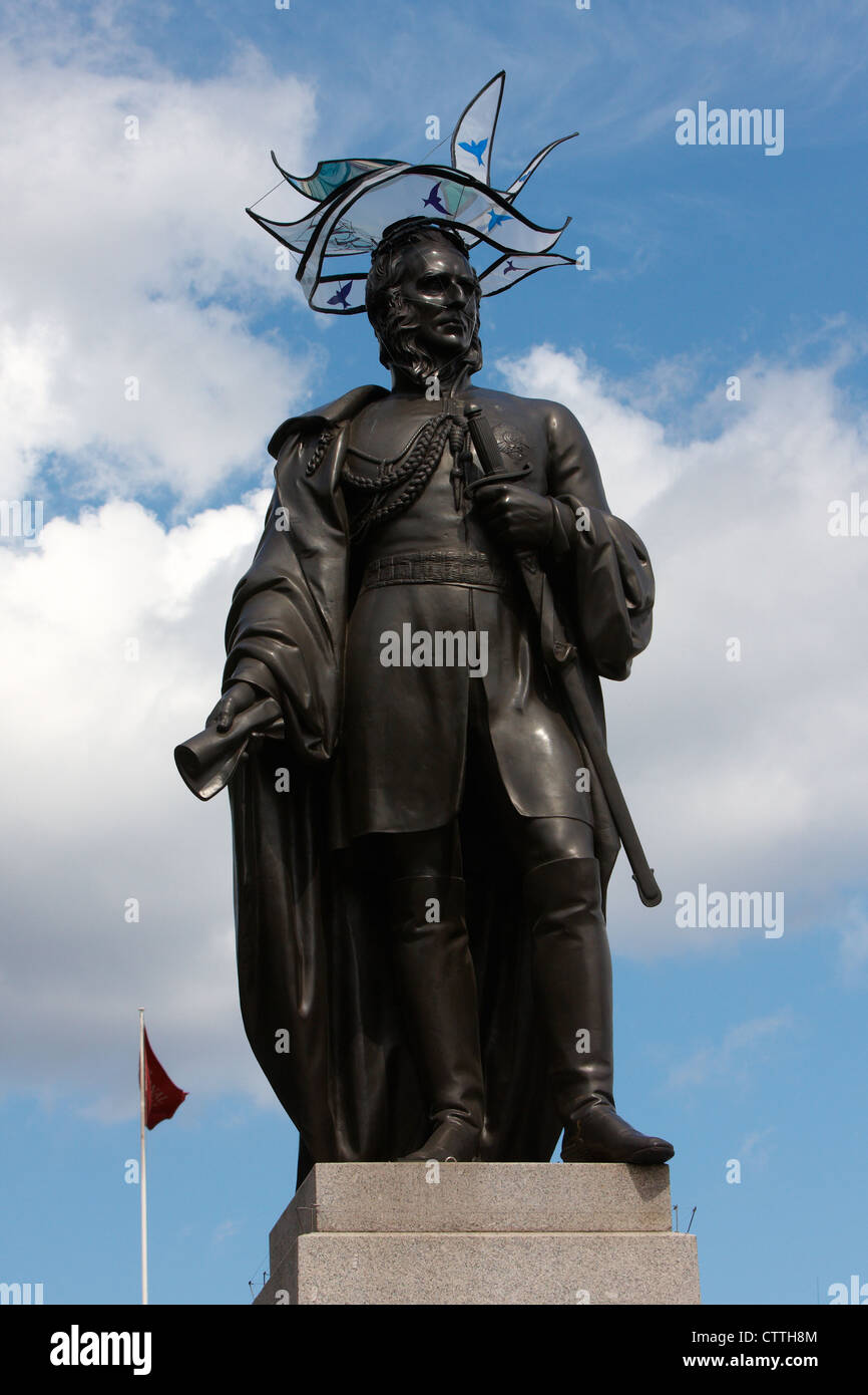 The statue of General Charles Napier in Trafalgar Square wears a hat as ...