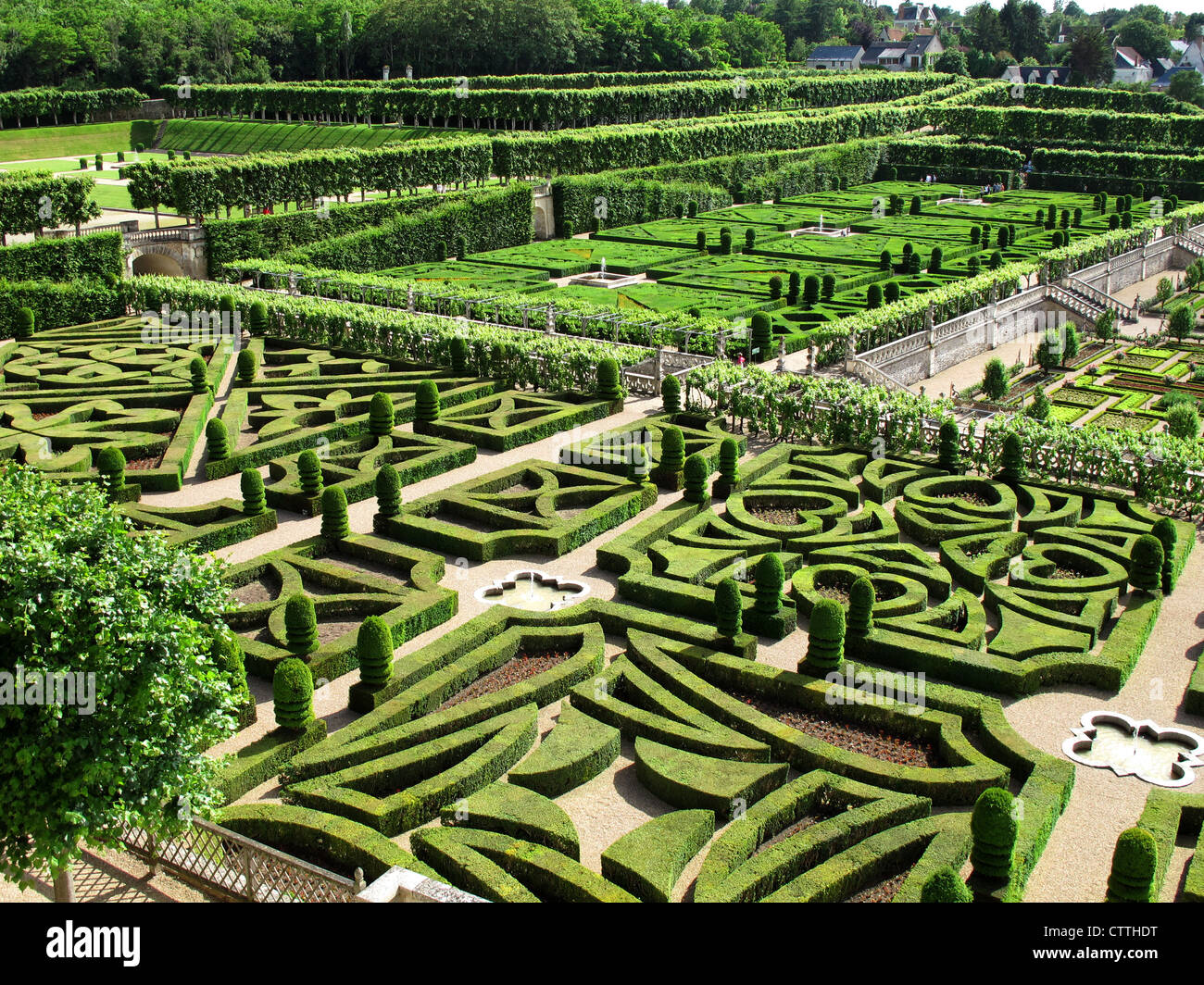 Chateau de Villandry,The Ornamental Garden of Villandry,Indre-et-Loire ...