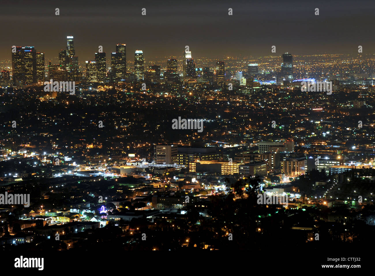 Los Angeles at night Stock Photo - Alamy