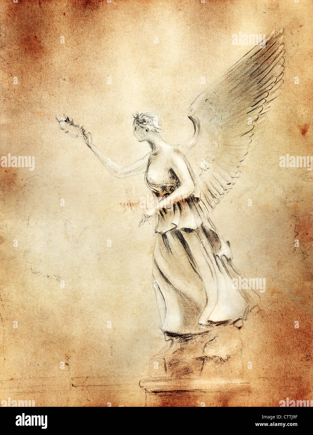 Winged goddess of victory hi-res stock photography and images - Alamy