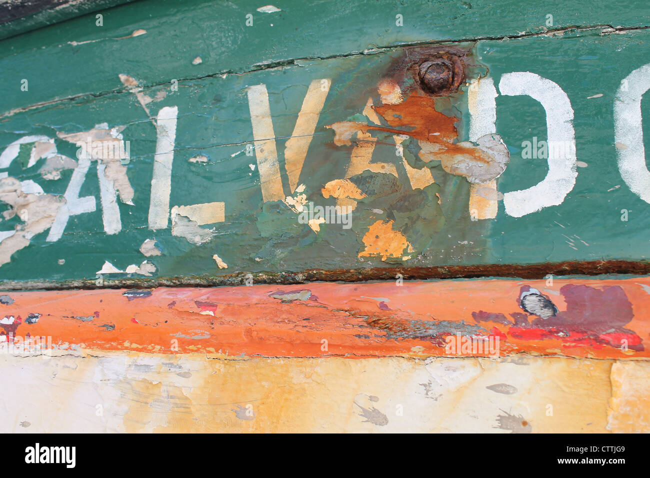 Fishing boat close up texture, Winston Churchill Bay, Madeira Stock ...