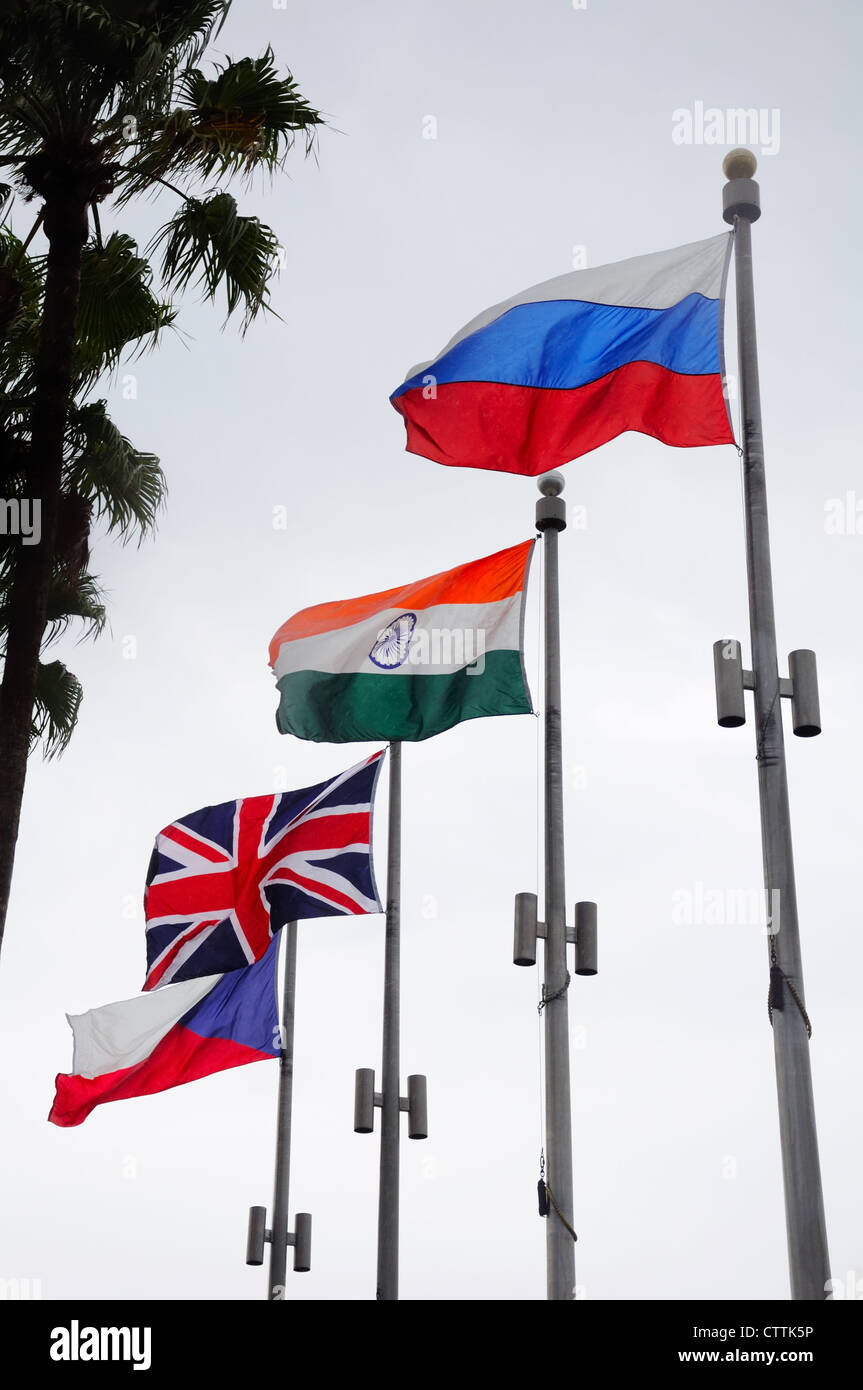 Four national flags hi-res stock photography and images - Alamy