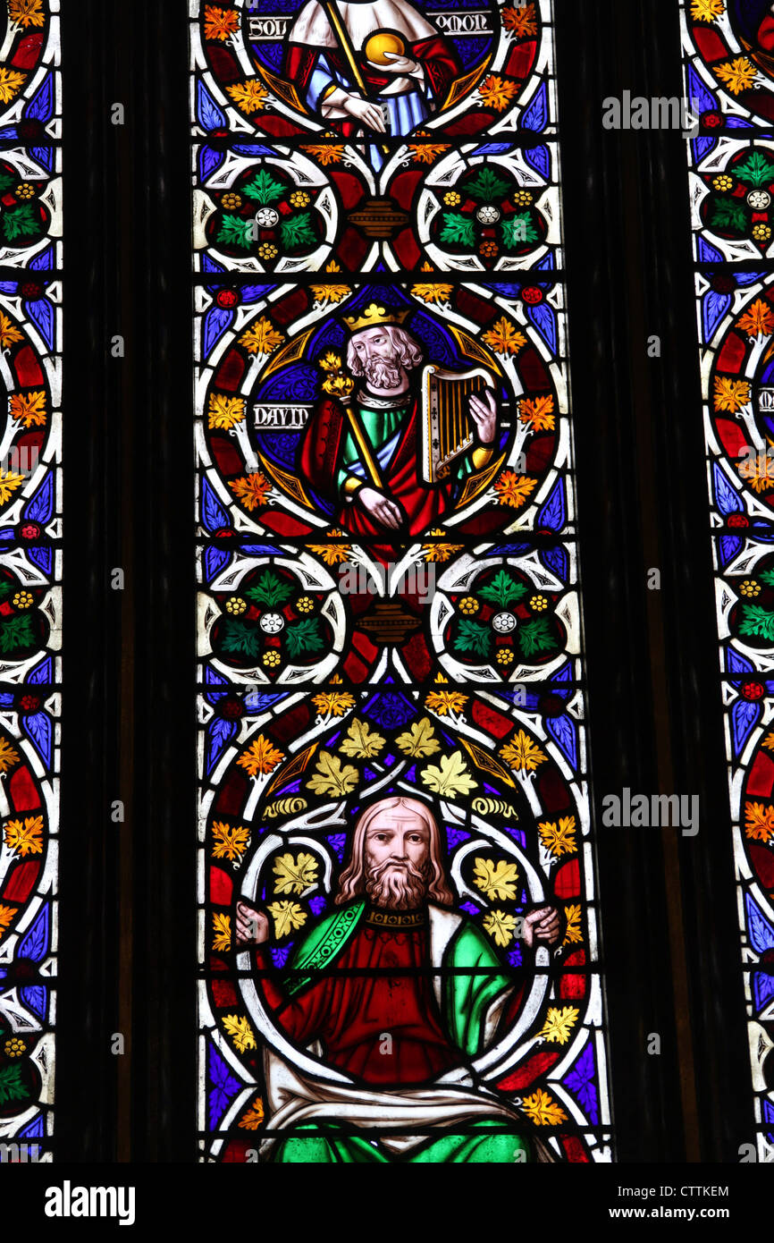Stained Glass Tree of Jesse Window Detail by Pugin in St Giles Catholic ...