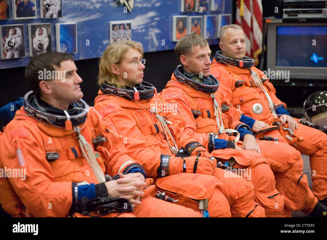 Attired in training versions of their shuttle launch entry suits hi-res ...
