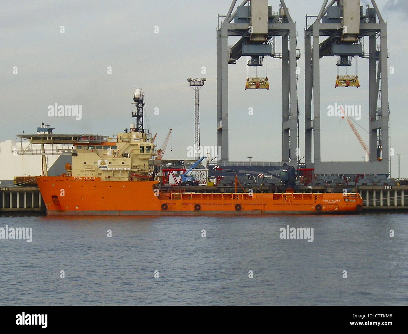 The Toisa Valiant is a versatile offshore vessel, docked at the ...