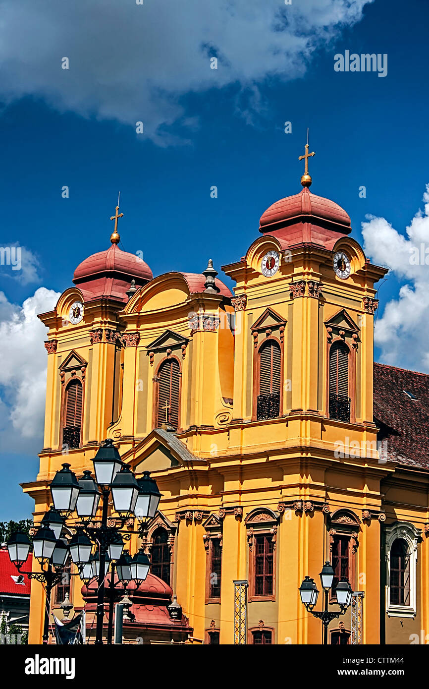 German Cathedral in Union Square, Timisoara, Romania Stock Photo - Alamy