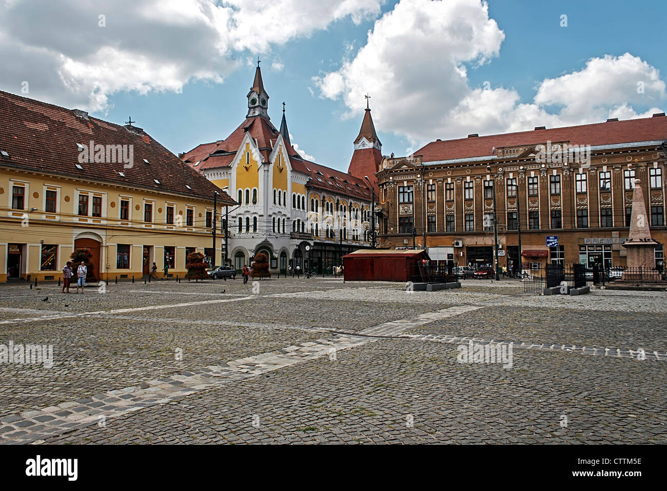 Traian Square in Timisoara, Romania, located in the Fabric district ...