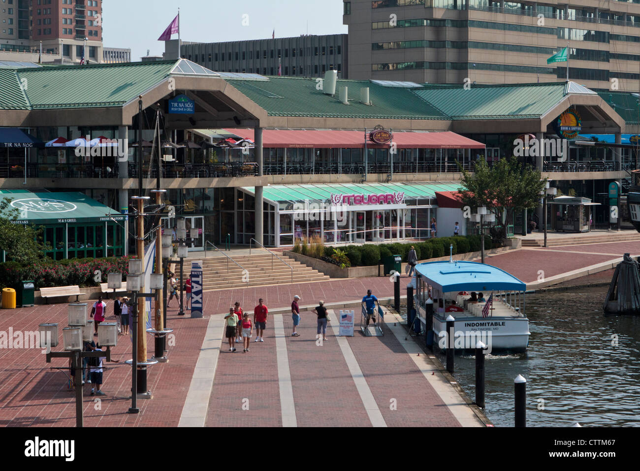 Baltimore Maryland Inner Harbor shopping and dining Stock Photo - Alamy