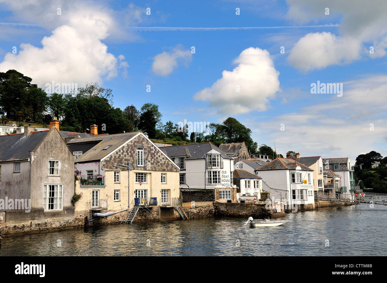 Waterfront at Fowey Cornwall Stock Photo - Alamy