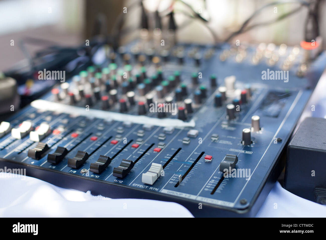 Professional sound mixer, closeup Stock Photo - Alamy
