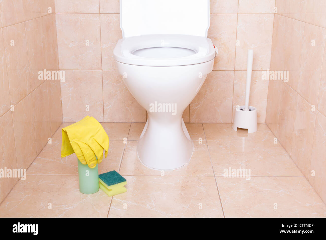Sanitary tools for clean toilet Stock Photo - Alamy