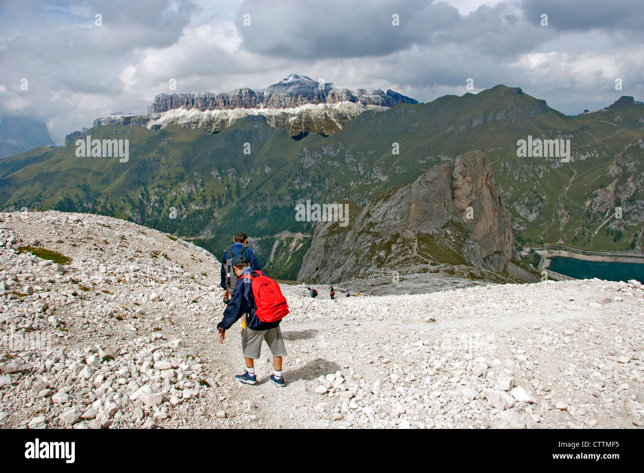 The Sella massif seen from Marmolada Stock Photo - Alamy