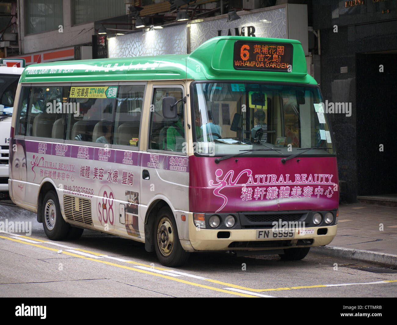 A public light bus parked in Hong Kong Stock Photo - Alamy