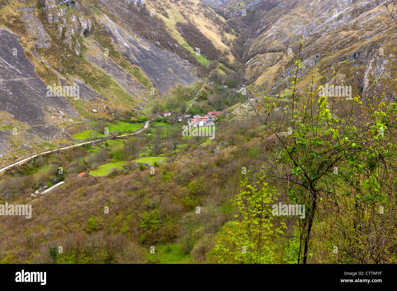 Bulnes, Cabrales, Picos de Europa National Park, Asturias, Spain Stock ...