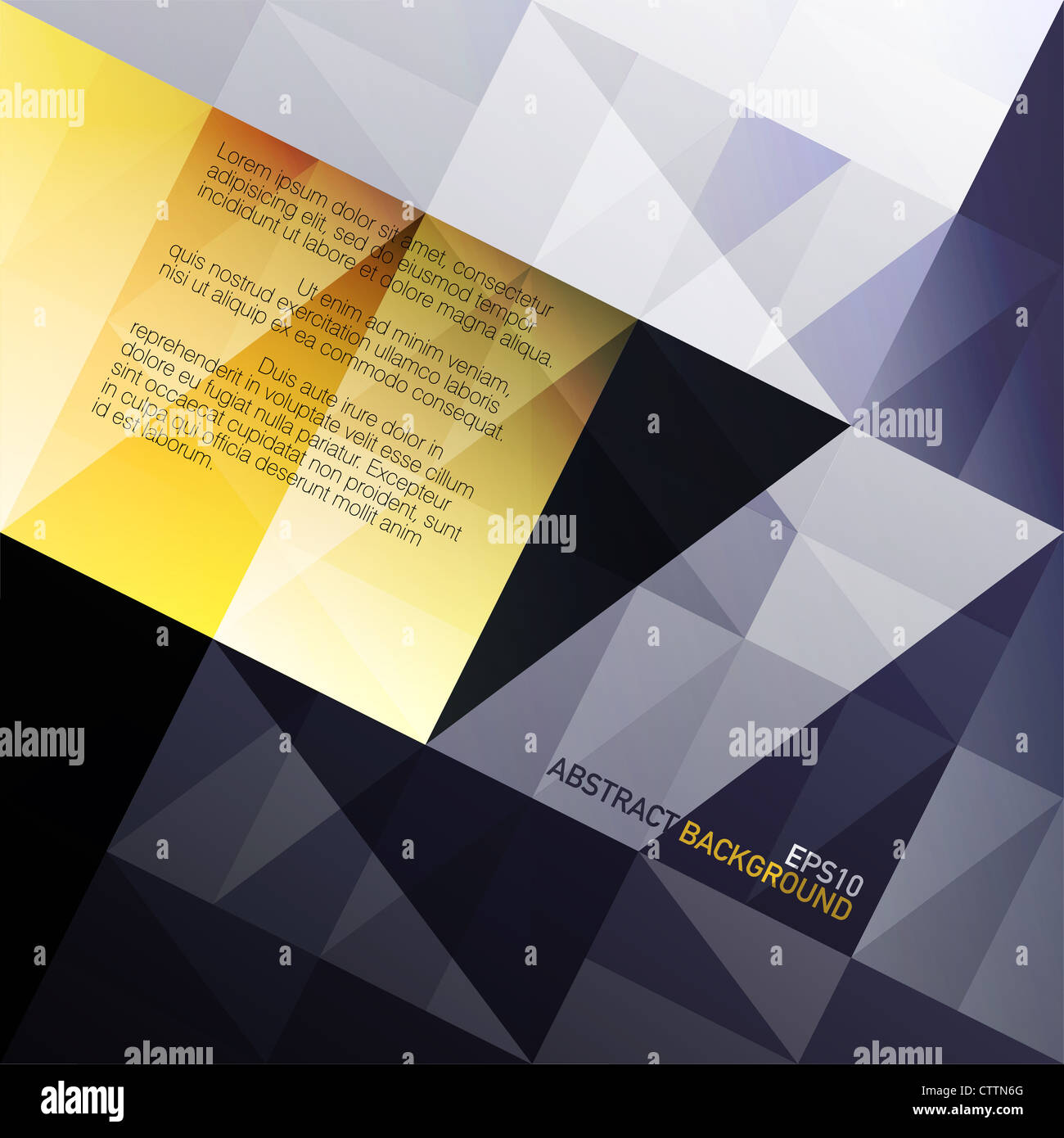 Abstract triangles background. Blue and yellow gamut Stock Photo - Alamy