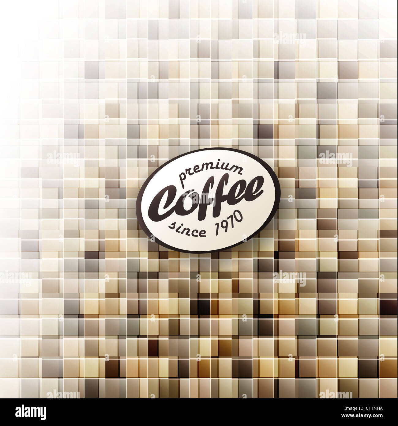 Coffee themed abstract design template Stock Photo - Alamy