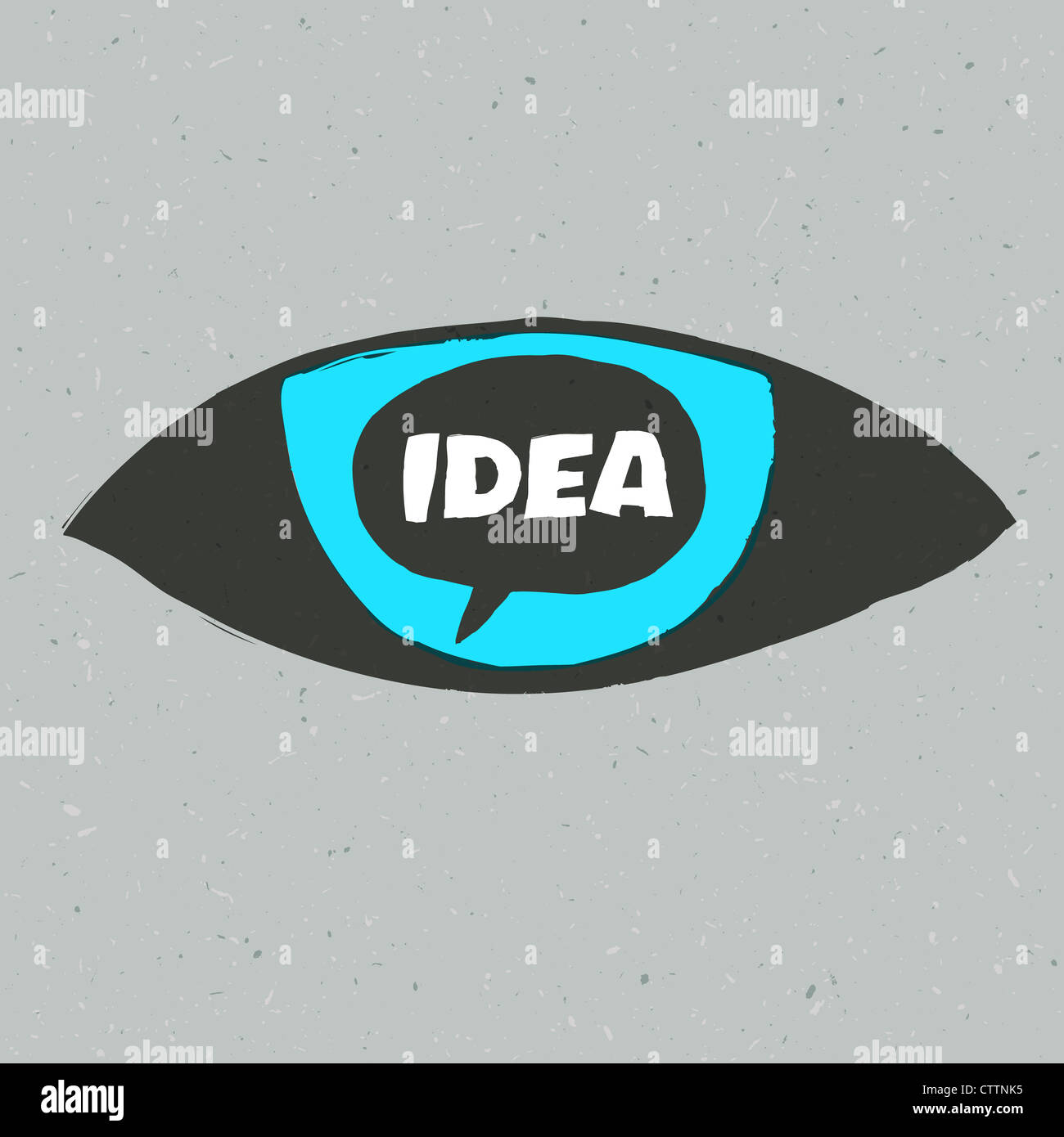 Eye symbol with idea word Stock Photo - Alamy