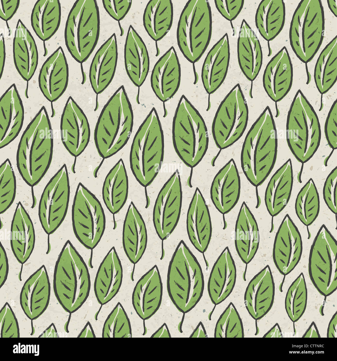 Green abstract leaf seamless pattern on recycle ecology paper texture ...