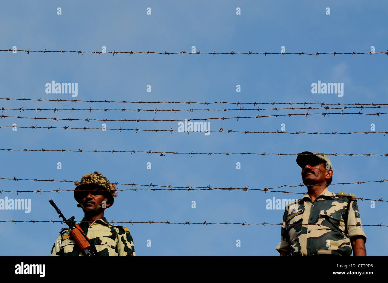 Border security force guarding India- Pakistan border Stock Photo - Alamy