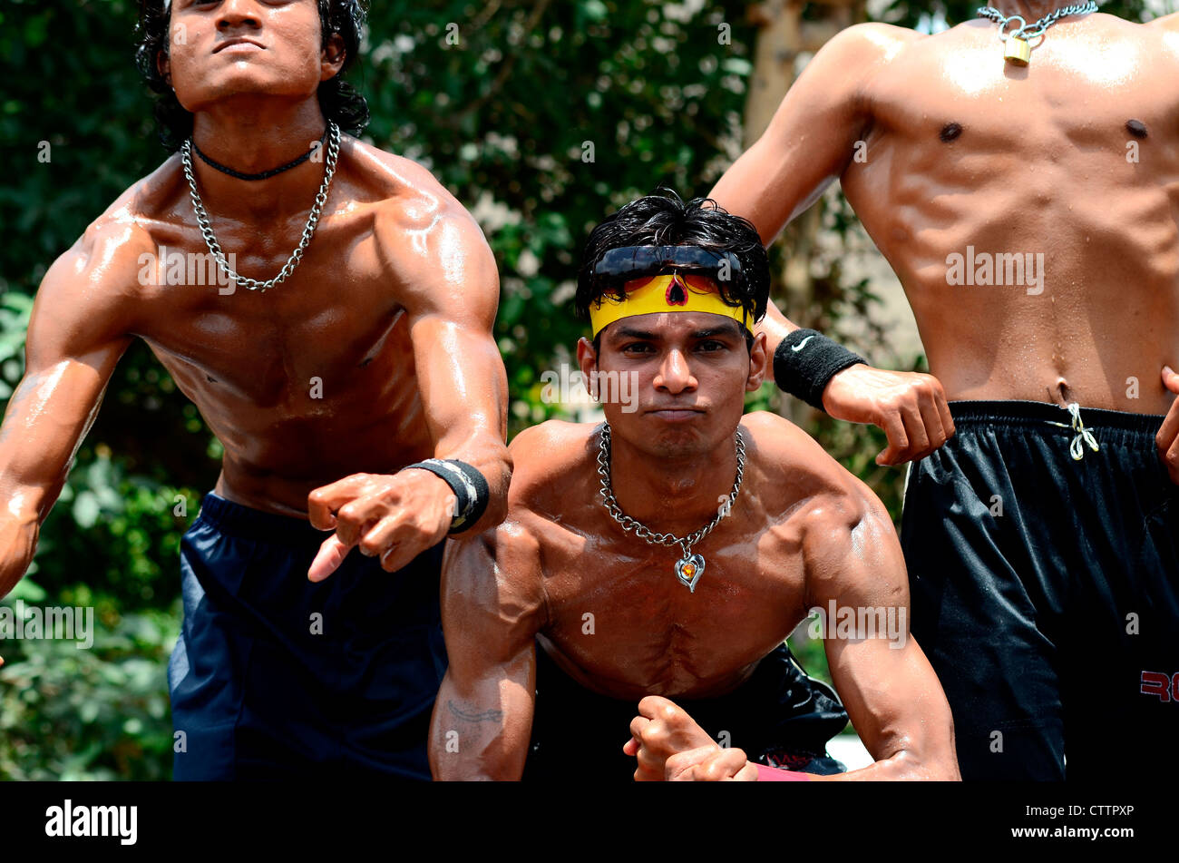 wrestlers on muscle show Stock Photo - Alamy