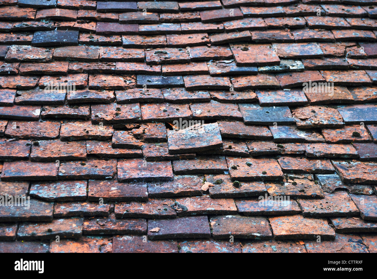 Broken clay roof tiles hi-res stock photography and images - Alamy