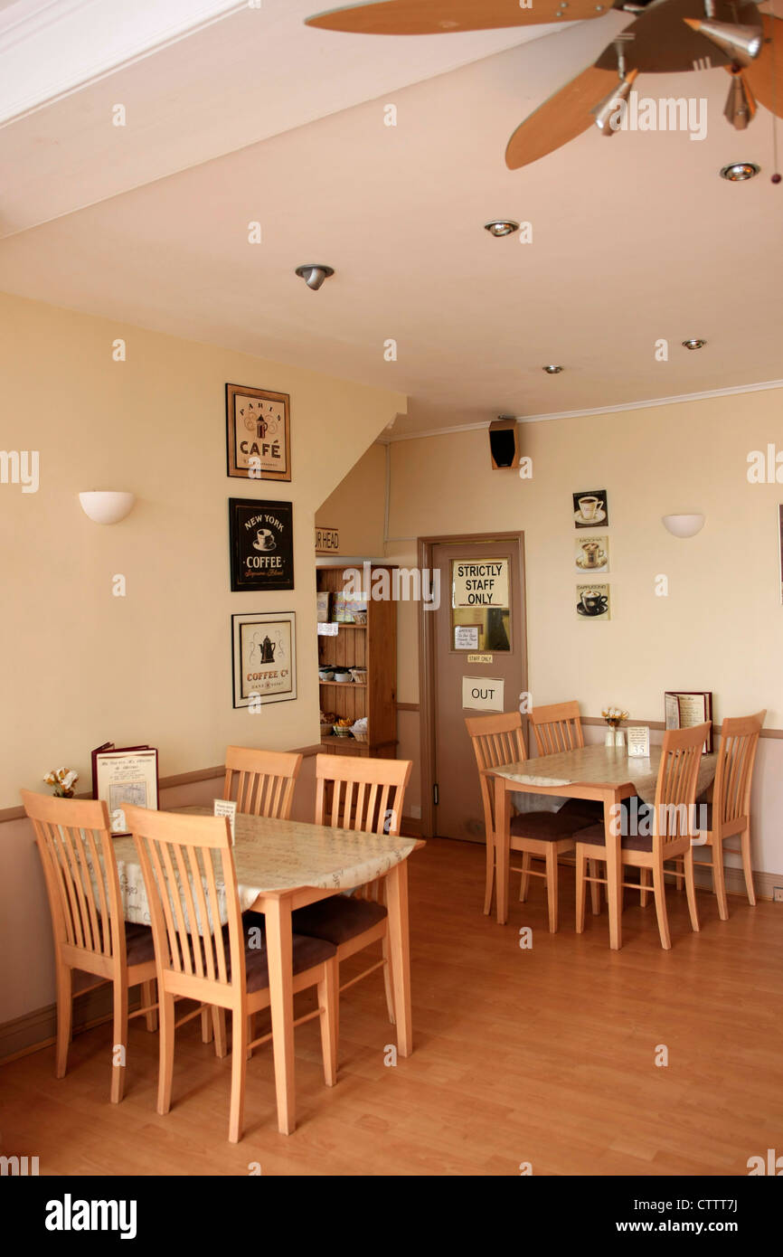 Interior of a cafe Restaurant on a quiet day Stock Photo - Alamy