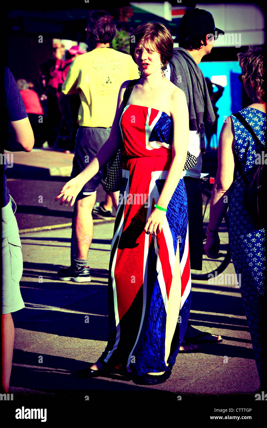 Wearing union jack flag hi-res stock photography and images - Alamy